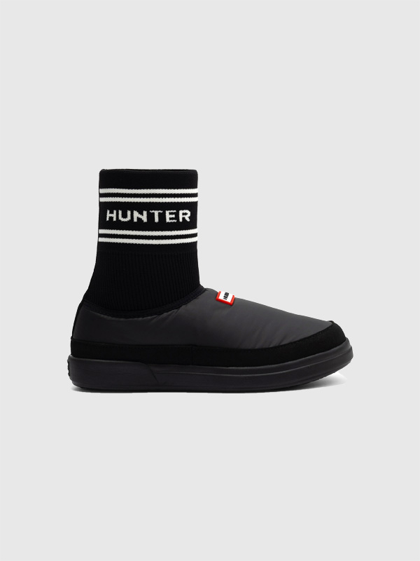 HUNTER ハンター ブーツ ユニセックス イン アウト ハンター ニッテッド ソック スリッパ ラバー ロゴ UFS7113REN Unisex In/Out Hunter Knitted Sock Slippers