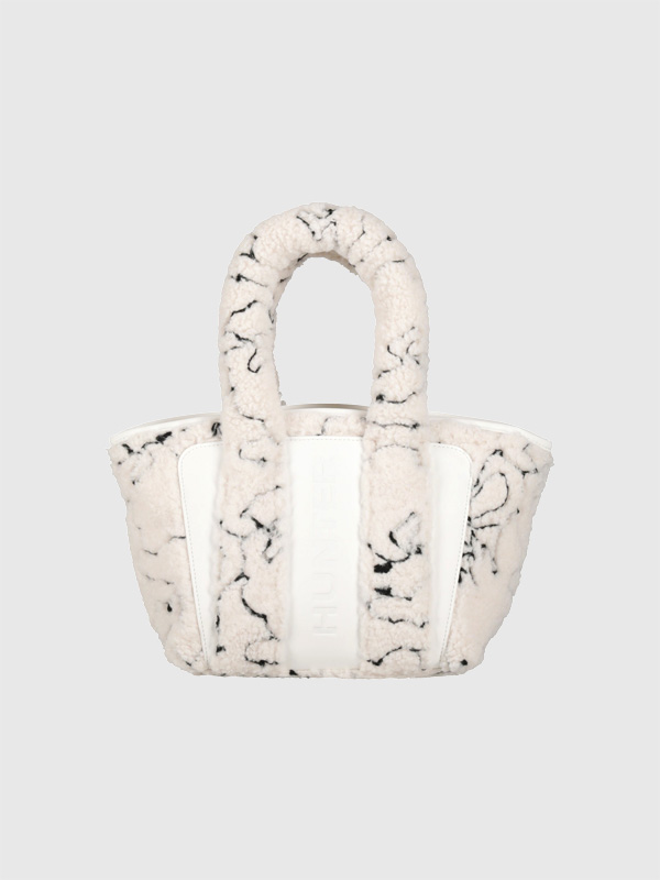 HUNTER ハンター バッグ トート バッグ ウィンター カプセル ブークレ ミニ トート ホワイトウィロー ブラック UBX5531EMB Winter Capsule Boucle Mini Tote