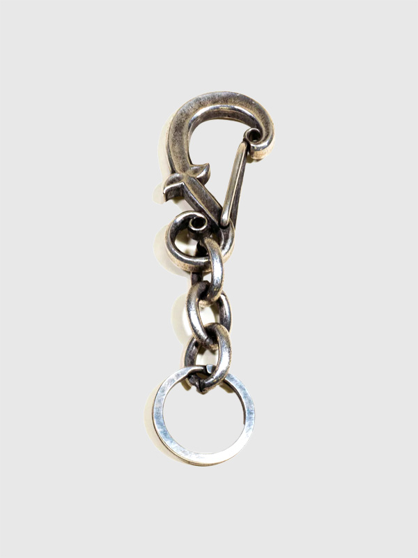 INCEPTION インセプション カラビナ キーホルダー ブランド F-HOLE CARABINER KEY HOLDER SILVER メッキ 財布 鍵 キーケース ポーチ 真鍮 ブラス キーリング IPK-04