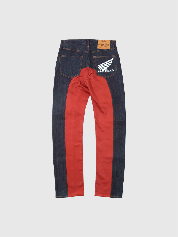 KOJIMA GENES 児島ジーンズ ジーンズ HONDA ホンダ デニムパンツ デニム ヒッコリー モンキー パンツ MONKEY ウイングマーク 猿 革パッチ オリジナルスレーキ RNB1059HM