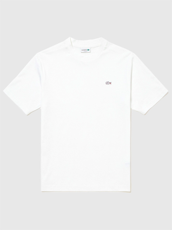 LACOSTE ラコステ Tシャツ アウトライン クロック メンズ レディ—ス ワニ クロコダイル クラシックフィットシルエット アウトライン クロック クルーネック TH5582-99
