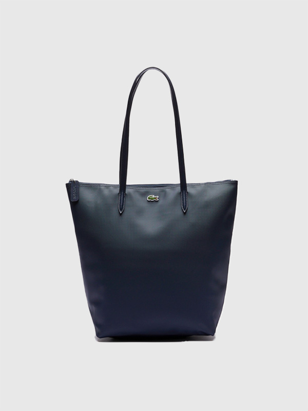 LACOSTE ラコステ バッグ レディース メンズ ファスナー付き a4 おしゃれ ブランド 黒 紺 VERTICAL SHOPPING BAG 通勤 通学 ワニ ワンポイント エンボス加工 NF1890PO