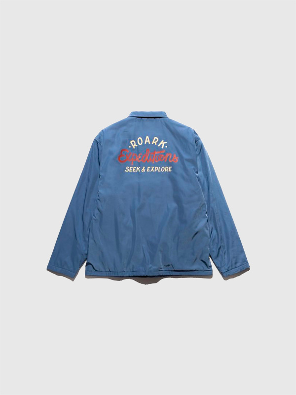 ROARK REVIVAL ロアーク ジャケット コーチジャケット 裏フリース ジップ付き ポケット バイク RJJ1156 SIGN WRITER COACHES JACKET