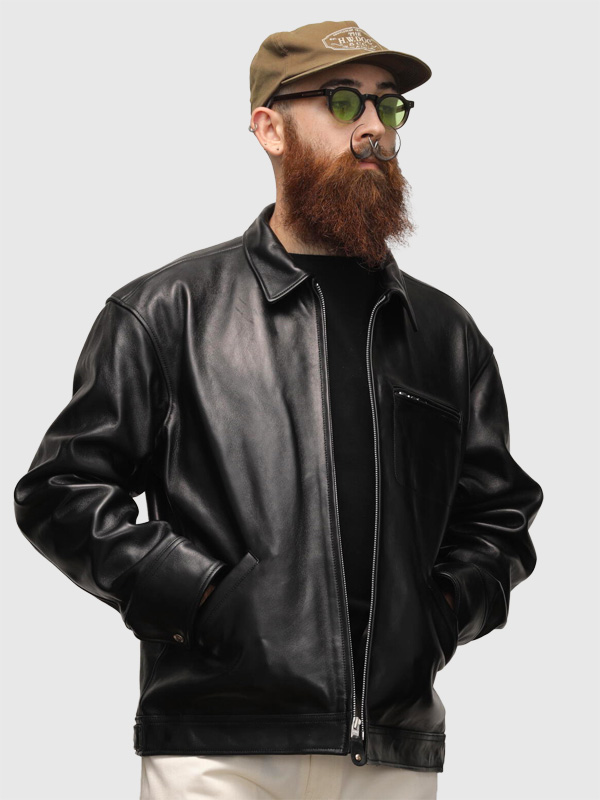 Schott ショット レザー ジャケット トラッカー タイプ ワークジャケット 羊革 ラム LEATHER TRACKER JACKET 7825950014 無地 バイク アメカジ ワーク ミリタリー