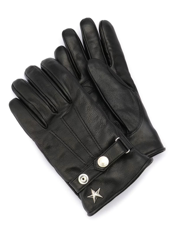 Schott ショット 手袋 メンズ レザー 手袋 冬 裏ボア 機能素材 PRFECTO GLOVE SHORT ボア グローブ ショート グローブ ワンスター スナップボタン 3149026 7824970045