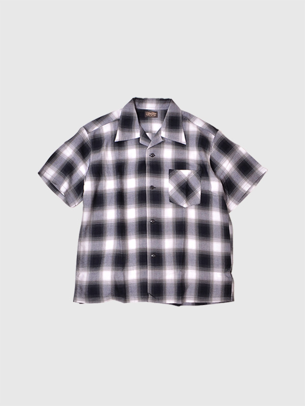 SUGAR CANE シュガーケーン オンブレー チェック オープン シャツ 半袖 メンズ レディース チェックシャツ 開襟シャツ RAYON OMBRE CHECK SS OPEN SHIRT SC39297