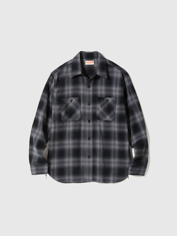 SUGAR CANE シュガーケーン シャツ 長袖 メンズ レディース オンブレ チェック チェックシャツ ブロックチェック ワークシャツ TWILL CHECK WORK SHIRT SC29359