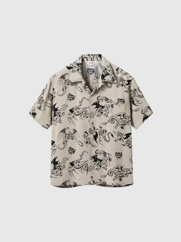 【在庫処分】SUN SURF サンサーフ アロハ 2024 STAR OF HOLLYWOOD スターオブハリウッド アロハシャツ メンズ レディース 半袖 RETURN OF THE DRAGON VINCE RAY ドラゴン SH39309