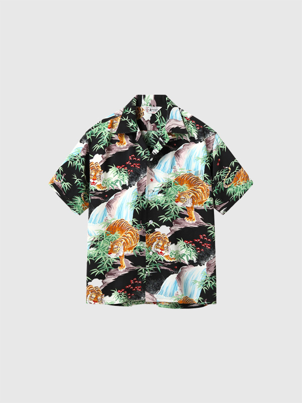 SUN SURF サンサーフ アロハ 2025 スペシャルエディション アロハシャツ 和柄 半袖 SPECIAL EDITION SASA TORA 笹虎 復刻 ビッグ・ウェンズデー 日本製 SS39478