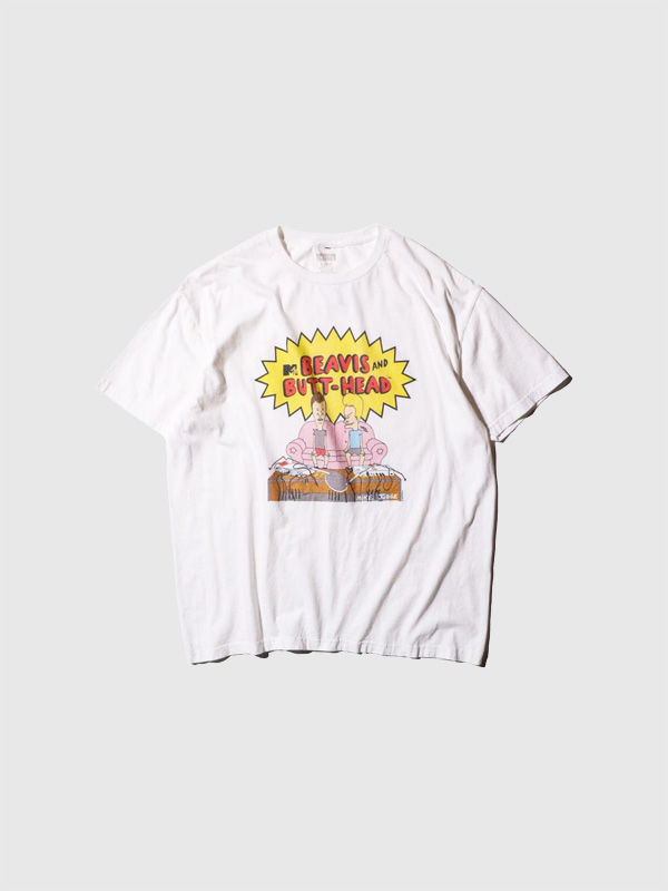 THRIFTY LOOK スリフティー ルック Tシャツ 半袖 綿 100% BEABIS AND BUTT-HEADH MTV ビーバス バットヘッド ブラックコメディ TL25S04800 架空都市ハイランド