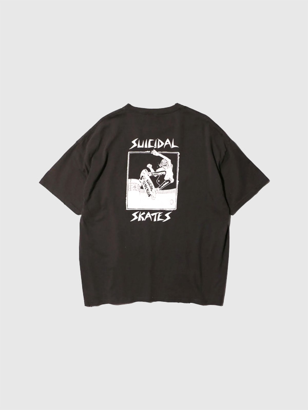 THRIFTY LOOK スリフティー ルック Tシャツ 半袖 綿 100% DAMAGE SKATE TEE SUICIDAL SKATE POOL SKATER スーサイダル プールスケーター TL24S06400 ダメージ加工 スケーター