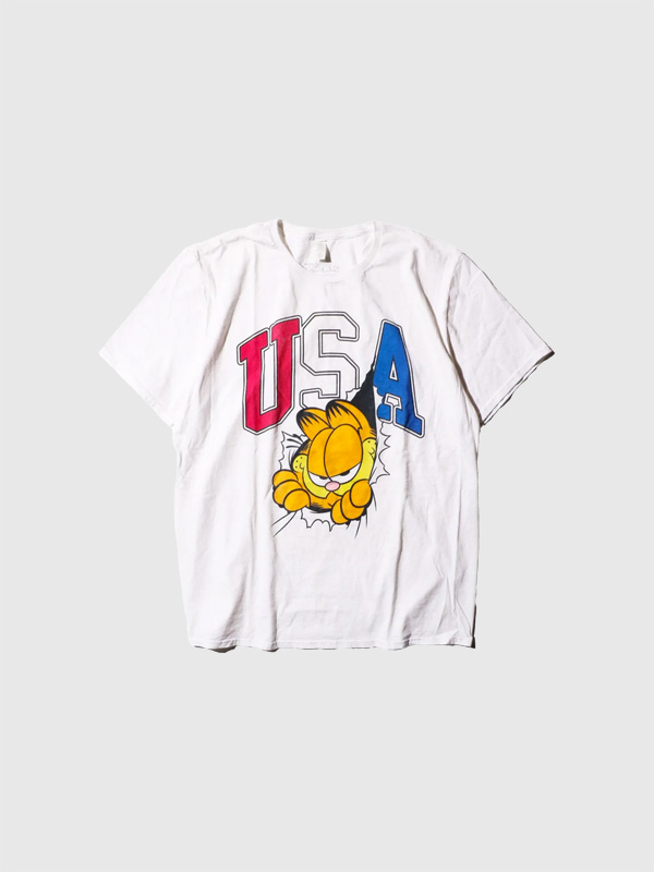 THRIFTY LOOK スリフティー ルック Tシャツ 半袖 綿 100% GARFIELD ガーフィールド アニメ グッズ TL25S03700 猫 ネコ キャット USA