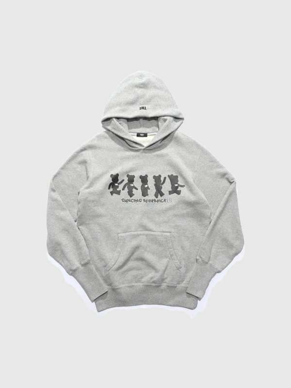 BE@RBRICK × TMT ベアブリック パーカー プルパーカー メンズ レディース VINTAGE FRENCH TERRY PULLOVER HOODIE ダンシング ベアブリック TSWF19BA06