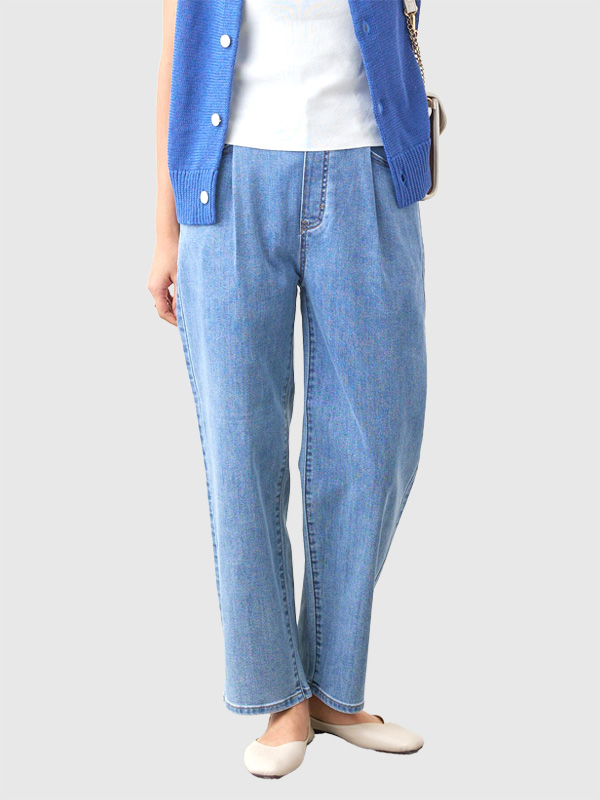 Westwood Outfitters ウエストウッド アウトフィッターズ パンツ レディース ゆったり きれいめ 涼ふわデニムのタックパンツ タックパンツ イージーパンツ 8114044