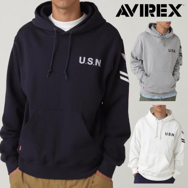 【定番】AVIREX パーカー フ—ディー プルオーバー Y_U 7833931008  7986901 プルパーカー スウェット ジャージ 裏パイル メンズ レディース 正規品 ブランド おしゃれ 無地 アビレックス アヴィレックス PARKA 送料無料