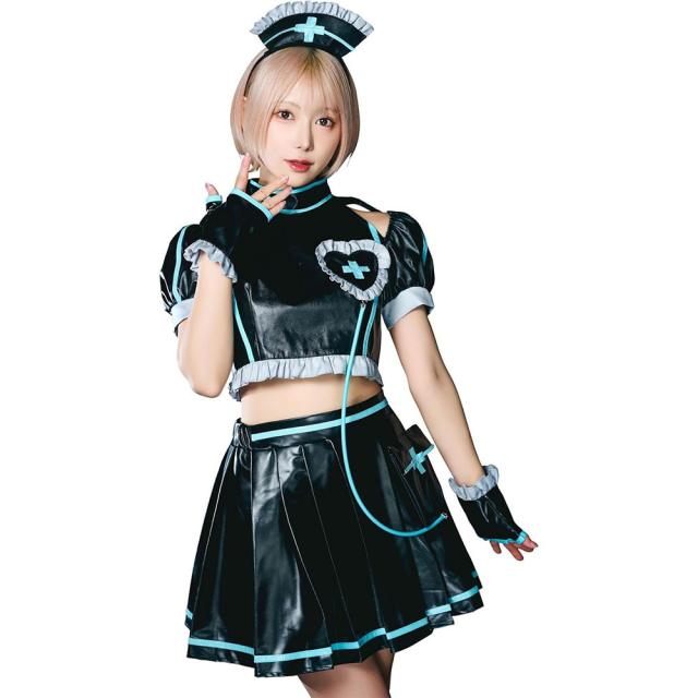 クリアストーン Clearstone コスプレ ナース サイバーイリス バーチャルナース レディース フリーサイズ ブラック[virtualnurse]