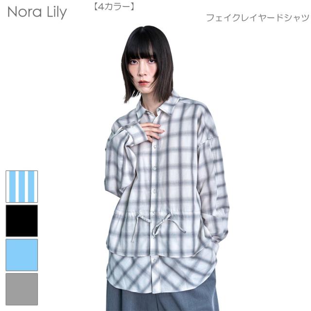 Nora Lily ノラリリー 【4カラー】フェイクレイヤードシャツ(UNISEX) 225580148