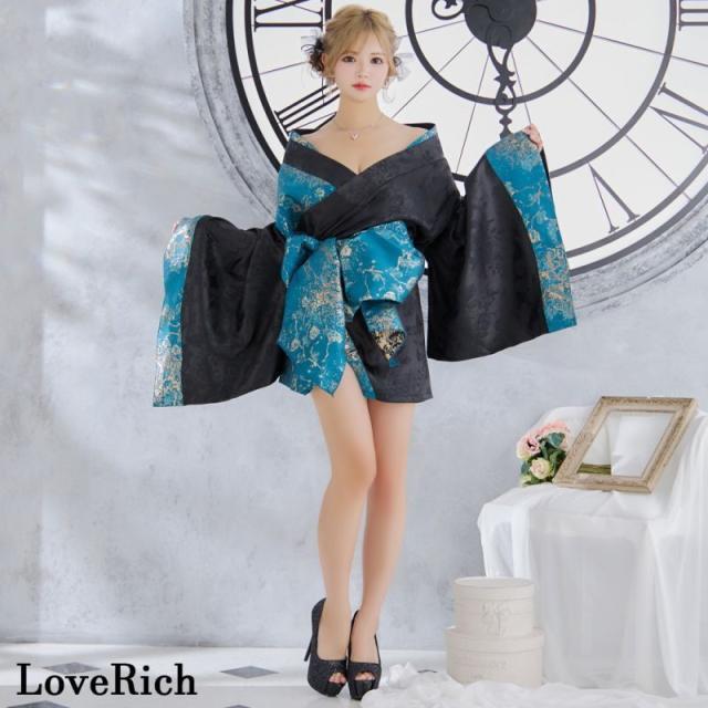 LoveRich ラブリッチ 【3カラー/2点セット】和柄 花柄 オフショル ミニ