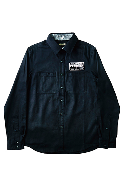 Zephyren ゼファレン EMBLEM SHIRT L/S BLACK