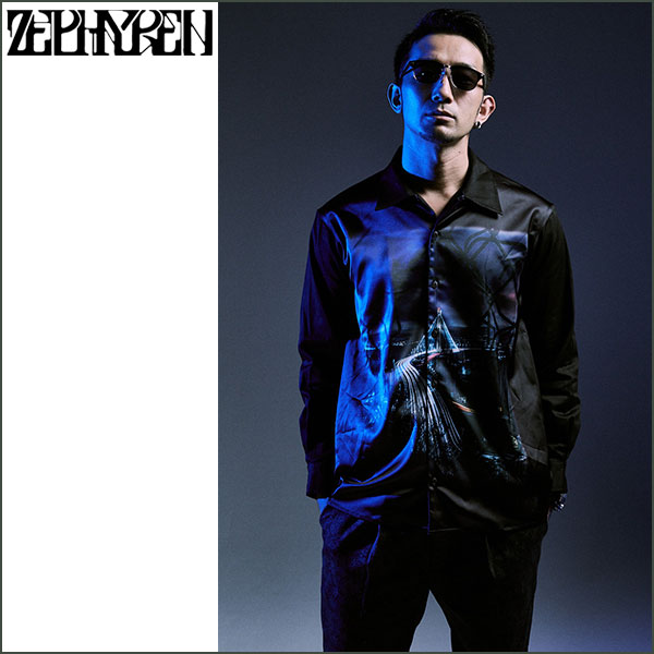Zephyren ゼファレン PHOTO PRINT SHIRT L/S BLACK / aurea mediocritas