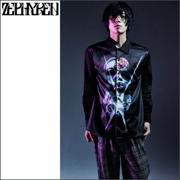Zephyren ゼファレン PHOTO PRINT SHIRT L/S BLACK / variat omnia tempus