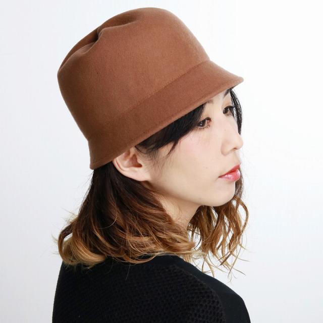 フェルトハット レディース クロッシェ ハット シンプル 無地 Mazurek 帽子 秋冬 日本製 マズルカ
