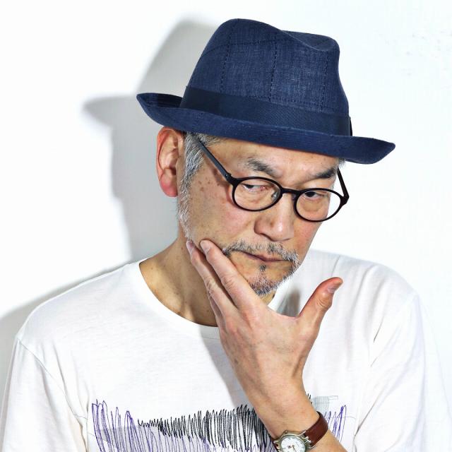 REGALIS 中折れ帽 リネン LEOMASTER メンズ 中折れハット BL型 帽子 レガリス イタリア製生地 レオマ