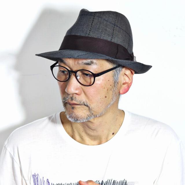 レガリス イタリア製生地 中折れハット REGALIS 帽子 LEOMASTER メンズ BL型 中折れ帽 紳士 リネンハ