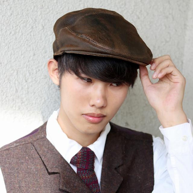 Bailey 帽子 ハンチング 秋 冬 大きいサイズ 高品質 ディストレストレザー ベイリー レザーハン