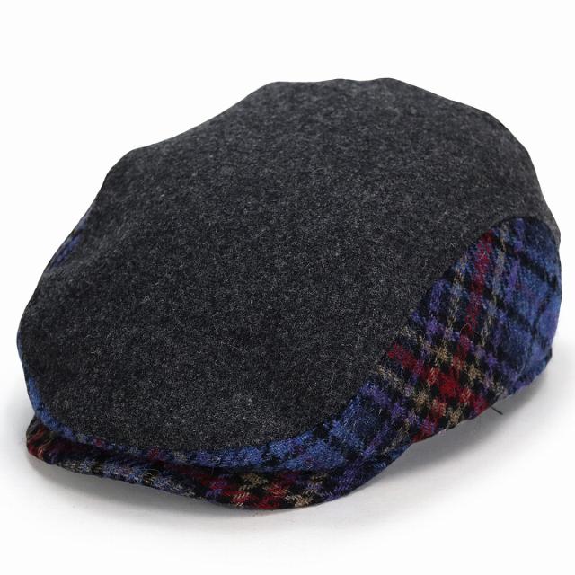 秋 冬 チェック ハンチング メンズ ウール素材 帽子 インポート メリノ