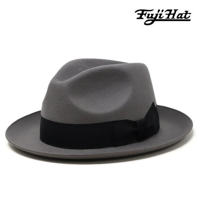 帽子 メンズ ハット 中折れハット ウール 羊毛 フェルト 帽体 レディース グレー FUJI HAT フジハット