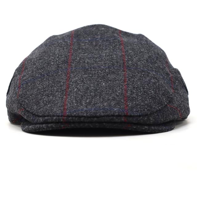 CHRISTYS' LONDON ハンチング帽 メンズ ストライプ クリスティーズ 帽子 メンズ ツイード チェック柄 秋冬 トラディショナル "Balmoral" tweed ハンチング帽子 チャコール ［ ivy cap ］男性 誕生日 プレゼント クリスマス ギフト ラッピング無料 送料無料