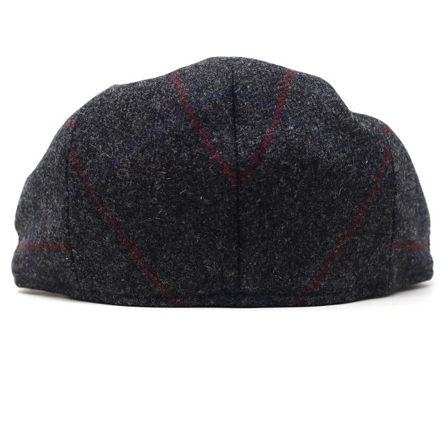 CHRISTYS' LONDON ハンチング帽 メンズ ストライプ クリスティーズ 帽子 メンズ ツイード チェック柄 秋冬 トラディショナル "Balmoral" tweed ハンチング帽子 チャコール ［ ivy cap ］男性 誕生日 プレゼント クリスマス ギフト ラッピング無料 送料無料