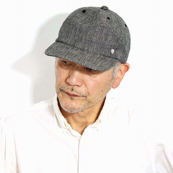 DAKS 帽子 メンズ 春夏 キャップ 大きいサイズ 麻素材 リネン ダックス グレンチェック 柄 英国ブランド 父の日 ギフト 大人 黒 ブラック [ cap ] 送料無料 父の日 ギフト 誕生日 プレゼント 敬老の日