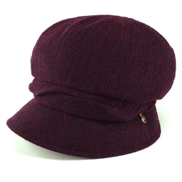 DAKS ハット レディース ダックス クロッシェ キャスケット 帽子 ウールガーゼ 秋冬 婦人帽子 日本製 日よけ 帽子 上品 大人可愛い 日常使い お洒落 ミセスハット 日本製 / ワイン レッド［ croche ］ 母の日 プレゼント 女性 帽子通販 ELEHELM