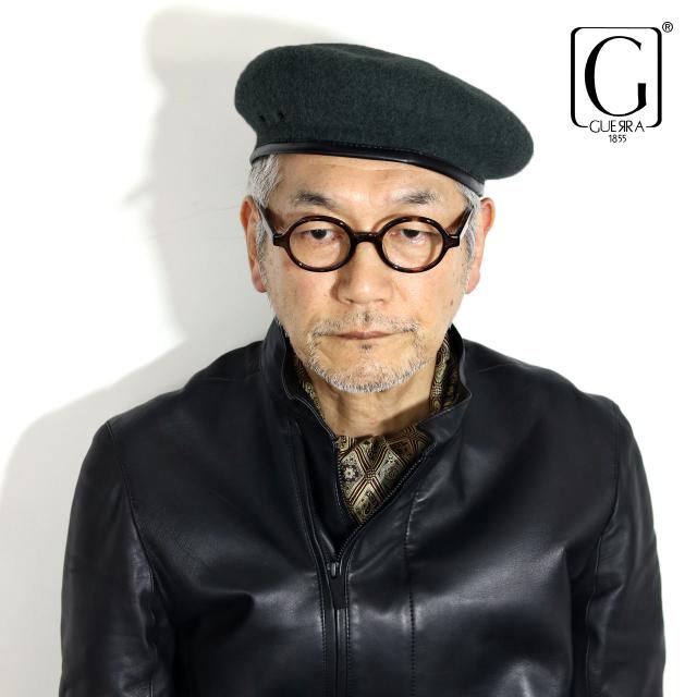 GUERRA ベレー帽 冬 アーミーベレー 秋 バスクウール ゲラ イタリア製 ベレー帽 メンズ レディース 帽子 チャコールグレー 57cm 59cm 61cm ［ beret ］父の日 ギフト 男性 誕生日 プレゼント ラッピング無料