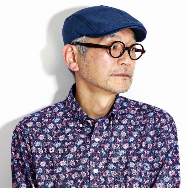 日焼け対策 ゴットマン 春 夏 ハンチング メンズ Gottmann 帽子 UV40+ 日よけ UVプロテクト 大きいサイズ アイビーキャップ 麻 Ivy cap シンプル 無地 57cm 58cm 60cm 62cm 64cm リネン100% 紺 ネイビー 父の日 ギフト プレゼント 帽子通販 男性 プレゼント 敬老の日