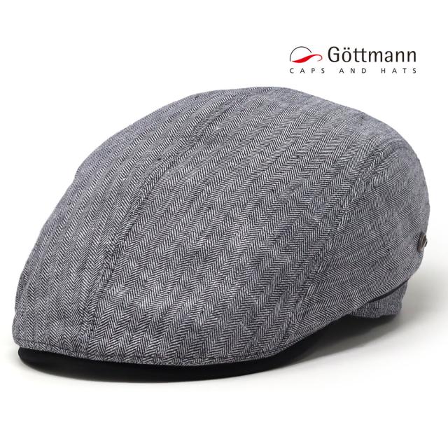 ハンチング 帽子 ヘリンボーン 麻素材 涼しい 父の日 ギフト 帽子 お洒落 ハンチング帽 送料無料 メンズ 春夏 ゴットマン Gottmann リネン ブルーグレー ivy cap 父の日 ギフト プレゼント ラッピング無料