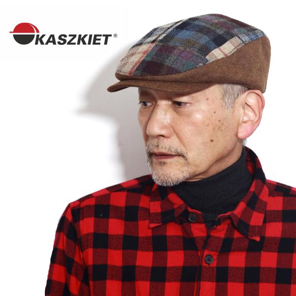 パッチワーク ハンチング ツイード 帽子 カシュケット ハンチング帽 カラフル チェック 冬 帽子 KASZKIET メリノウール ハンチング帽 プレゼント［ ivy cap ］送料無料 ギフト包装 ラッピング 無料  父の日 プレゼント ギフト 敬老の日 贈り物
