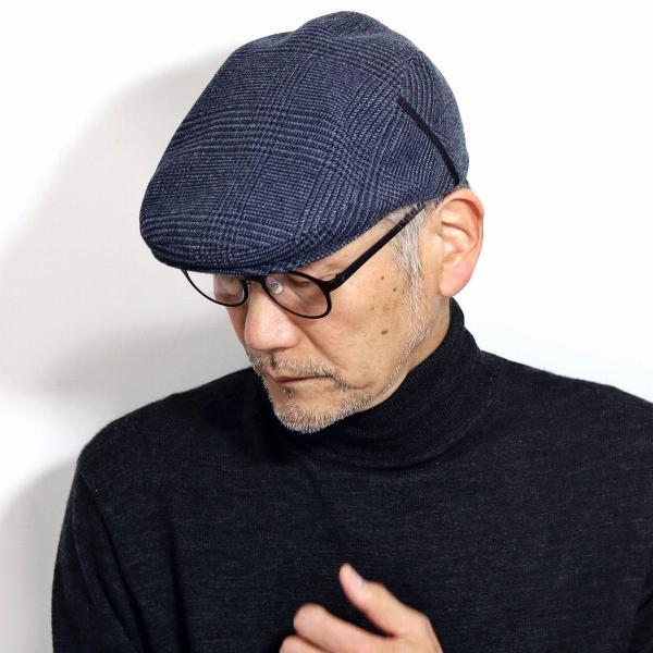ノックス チェック柄 帽子 メンズ 紳士帽子 アイビーキャップ 秋 冬 サーモトロンラジポカ 機能性素材 KNOX ハンチング帽 グレンチェック 日本製 グレー［ ivy cap ］メール便対応 帽子屋 通販 送料無料 父の日