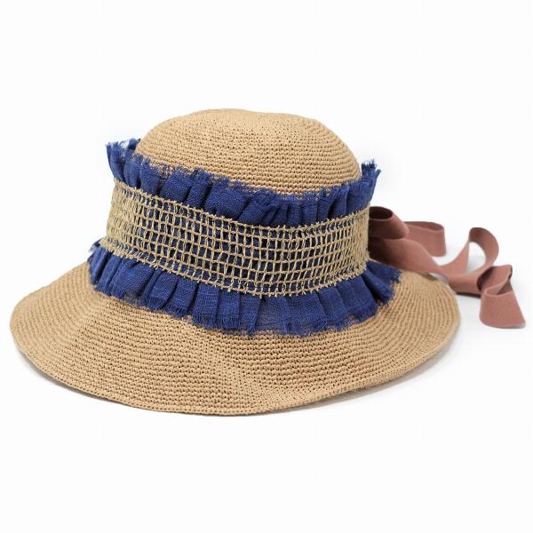 レディース ハット つば広 春夏 麦わら帽子 かわいい バラ色の帽子 フリルバンドクロシェ リボン 取り外せる ヘアバンド 紫外線対策 帽子 日除け ストローハット つば広 可愛い フリル ワイドブリム ヘッドアクセ [ croche hat ] [ straw hat ] [ head band ] 母の日 レディース ハット つば広 春夏 麦わら帽子 かわいい バラ色の帽子