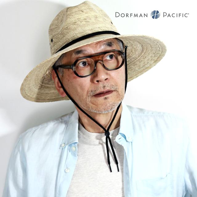 ストローハット あご紐 パームブレード 麦わら帽子 メンズ 帽子 メンズ 夏 ストローハット メンズ Dorfman Pacific テンガロン つば広 ハット メンズ 夏の帽子 紫外線対策 麦わら 中折れハット 紳士 ファッション アウトドア ナチュラル DORFMAN PACIFIC 帽子通販