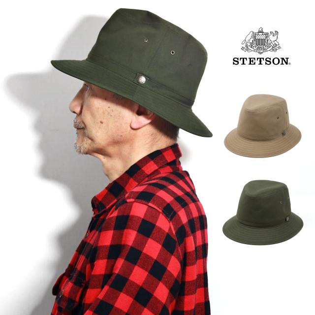 STETSON ハット パラフィンハット ハット帽 ステットソン コットン 100% 毛 コットンウェザー チョークマーク パラフィン コットン100 日本製 全2色 オリーブ/ベージュ [ hat ] 男性 誕生日 プレゼント 父の日 ギフト ラッピング無料