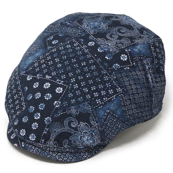 大きいサイズ 帽子 メンズ ハンチング WIGENS ペイズリー 和柄