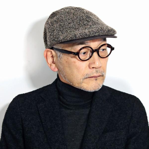 ハンチング ツイード 帽子 メンズ 高品質 ブークレーツイード ハンチング帽 紳士 冬 ブランド ミラショーン アイビーキャップ 茶色 男性用 ブラウン [ ivy cap ] プレゼント 40代 50代 60代 男性 帽子 通販 ELEHELM 父の日