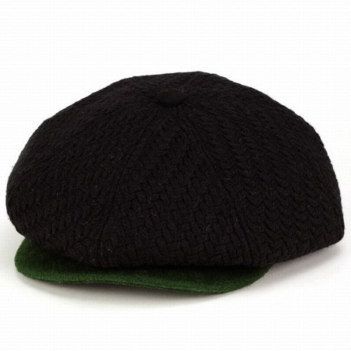 ハンチング メンズ レディース CHRISTYS' CROWN クリスティーズクラウン 8パネル ハンチング 八方 秋冬 キャスケット 帽子 ブラック
