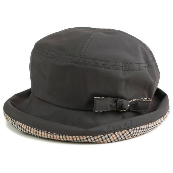 ハット 日よけ DAKS ダックス オールシーズン 遮光 99.99% 帽子 レディース 婦人 セーラー ハット 日本製 ブラウン 茶