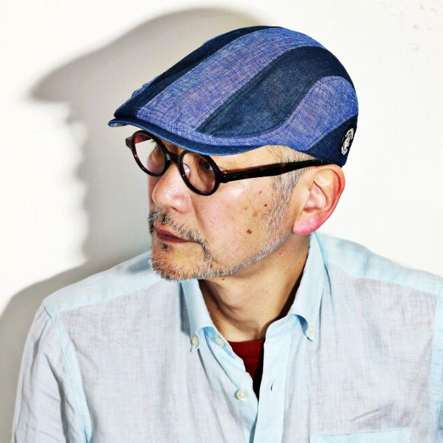 シナコバ ハンチング 帽子 春夏 メンズ デニム sinacova ファッション 綿 麻 紺 ネイビー
