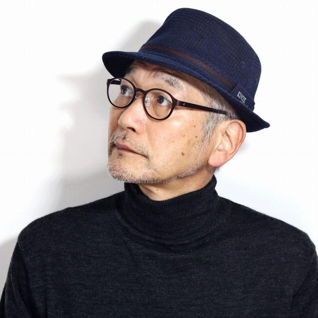 KNOX ハウンドトゥース サーモトロン ラジポカ ノックス ハット メンズ 日本製 アルペンハット メンズ 手洗い可能 あったか 保温 ぼうし 暖かい帽子 紳士ハット 紺 ネイビー