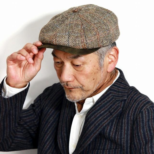 ハリスツイード 8方 ハンチング 帽子 メンズ STETSON CHADWICK 帽子 ウール メンズ ハンチング帽 USAブランド ハンチング帽子 チェック柄 秋 冬 ステットソン 茶 ブラウン 男性 プレゼント 帽子通販 父の日 贈り物 ラッピング無料